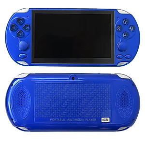 Built in 10000 Games Retro Handheld Video Game Console 5.1'' 8GB Retro Handheld Game Console Portable Video Game(Blue)