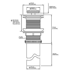 Oil Rubbed Bronze Pop Up Drain, Bathroom Vessel Lavatory Vanity Faucet Sink Drain Stopper, ORB Without Overflow