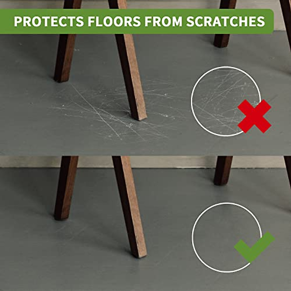 Felt Furniture Pads for Hardwood Floors 48 PCS, Furniture Pads, Floor Protectors for Hardwood Floors, Felt Pads for Furniture, Round, Dark Brown