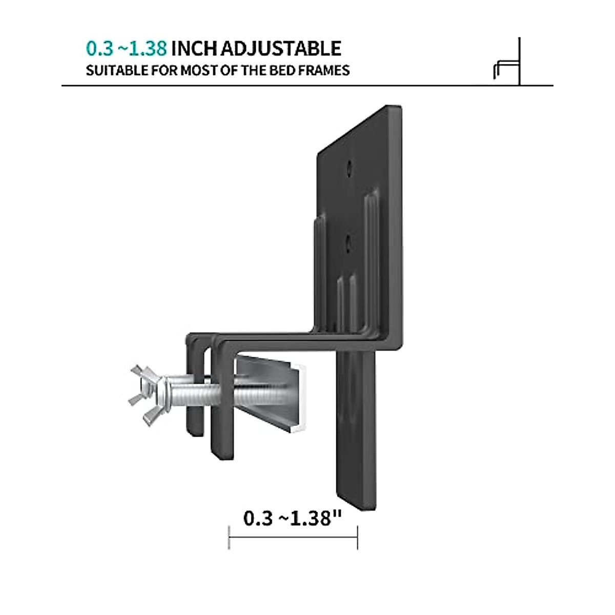 Adjustable Non Slip Mattress Gaskets for Bed Frame or Box Spring, Heavy Duty & Wide Applicability Mattress Retainer Bar, Mattress Holder in Place Gripper, Keep Mattress from Sliding Gripper (6 Pcs)