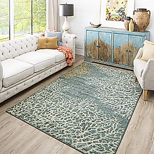 Mohawk Home Coral Reef Coastal Area Rug, 5'x8', Blue