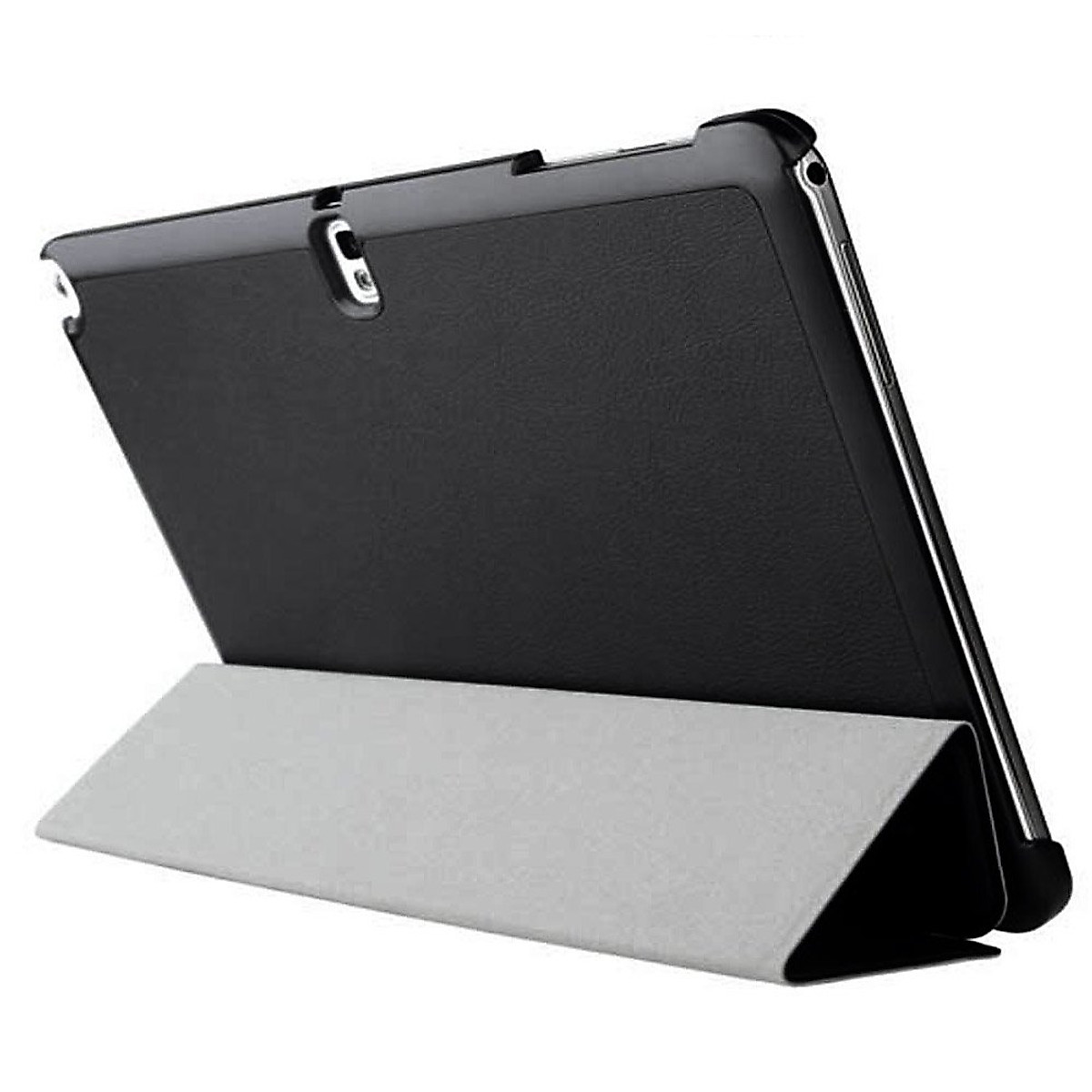 Kuesn SM-P600 P601 P605 Smart Stand Cover Case for Samsung Galaxy Note 10.1 (2014 Edition) Ultra Slim Flip Folio Pu Leather Case Pouch with Magnetic Auto Slepp&Awake up (Black)