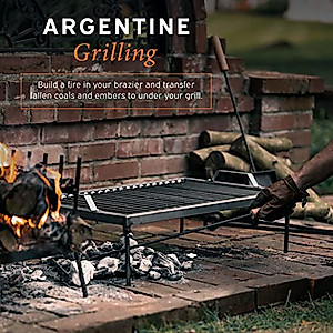 Hickory Summit argentine grill - argentinian gaucho grill - santa maria grill - argentinian parrilla set with all tools included