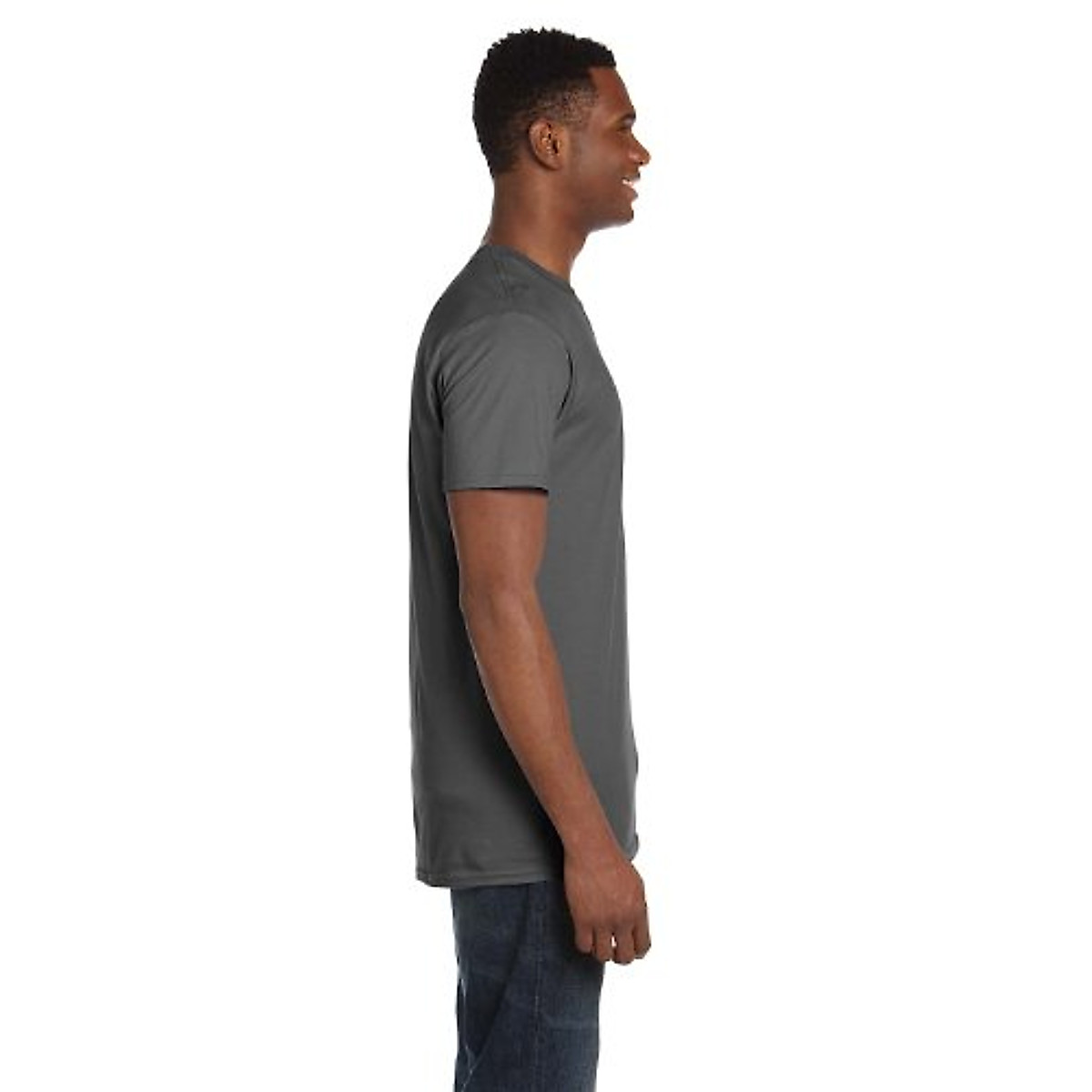 Hanes Men's Big and Tall Nano Premium Cotton T-Shirt (Pack of 2), Smoke Gray, 3X-Large