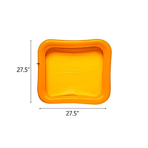 Topwon Inflatable Sand for Kids/Sand Tray/Sand Molds/Inflatable Sand/Portable Sand Tray /Sand Tray Lid (27.5×27.5Inch, Random Color)