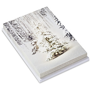 Hallmark Boxed Christmas Cards, Snowy Glowy Tree (16 Cards and Envelopes)