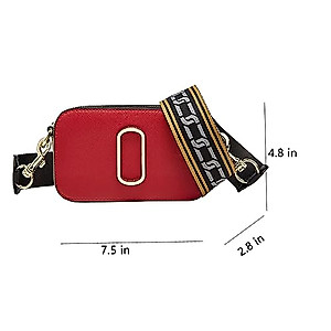 Camera bag crossbody bags for women Camera purses shoulder bags for women (Red)