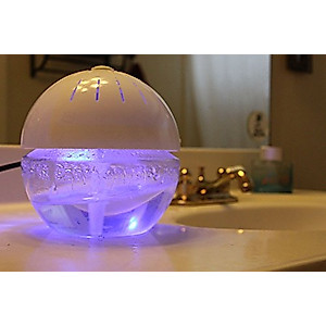 EcoGecko Earth Globe- Glowing Water Air Washer and Revitalizer with Lavender Oil, White (75606-White)