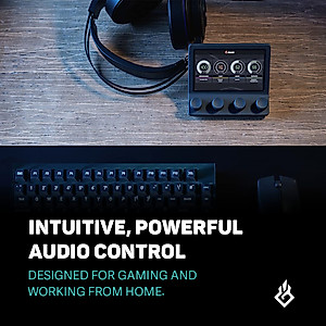 BEACN Mix USB C Audio Controller | Windows and MacOS Audio Mixer for Gaming or Work| 4-Channel Audio Control with 5" Full-Color Display & Precision Knobs | Drag-and-Drop Customization (Dark)