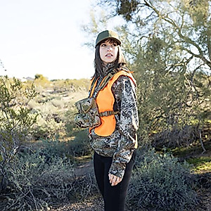 Boundless Performance Binocular Harness Chest Pack - Our Bino Harness case is Great for Hunting, Hiking, and Shooting - Bino Straps Secure Your Binoculars-Holds rangefinders, Bullets, Gear - Multicam