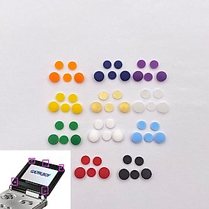NSLikey Screw Hole Bumpers Rubber Cover Plug for Gameboy Advance SP GBA SP Controller (Black)