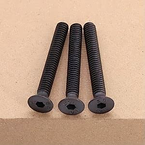 3/8-16 x 2" (10 PCS) Flat Head Socket Cap Screws, Black Oxide Finish, Hexagon Socket Countersunk Head Cap Screws, 10.9 Grade Alloy Steel, Full Thread, Coarse Thread, ASME/ANSI B18.3-8