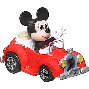 Hot Wheels RacerVerse, Set of 4 Die-Cast Disney Toy Cars Optimized for Hot Wheels Track with Popular Disney Characters as Drivers