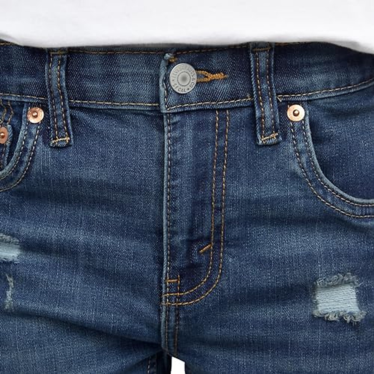 Levi's Boys' 510 Skinny Fit Destructed Jeans, Paper Shredder, 12