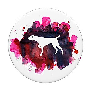 German Shorthair Pointer watercolor pink white PopSockets PopGrip: Swappable Grip for Phones & Tablets