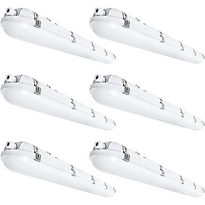 LED Flying Direct 4FT LED Vapor Tight Lights, 40W-50W-60W Selectable, 3000K-4000K-5000K Tunable, IP66 Waterproof LED Shop Light for t for Car Wash, Garage, Walk-in Freezer, 100-277V ETL Listed
