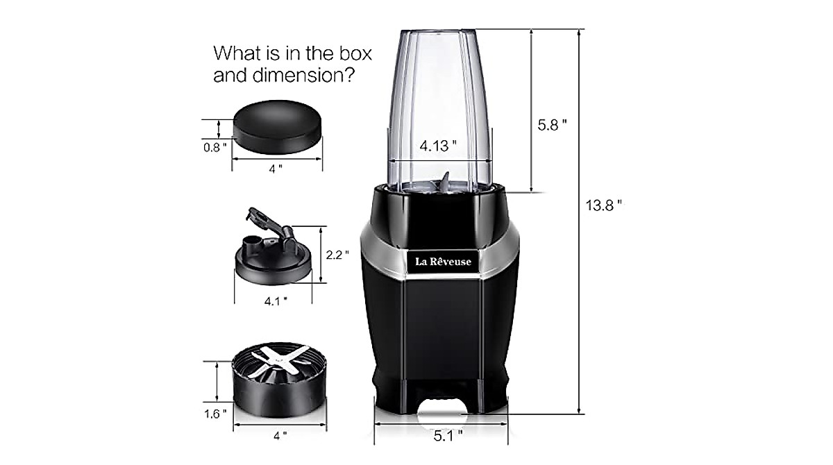La Reveuse Personal Blender 1000W - Portable Smoothies & Shakes