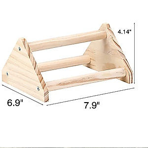 GINTUTO Chicken Perch Strong Pine Wooden Chick Jungle Gym Roosting Bar, Chick Perch Toys for Coop and Brooder for Large Bird Baby Chicks Parrot (Small)