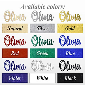 Personalized Nursery Décor 6" - 60" Wide, Custom Wooden Name Sign, Name Sign for Boy or Girl, Wedding Shower Gift, Personalized Children's Room Sign Décor (SIGN-5)