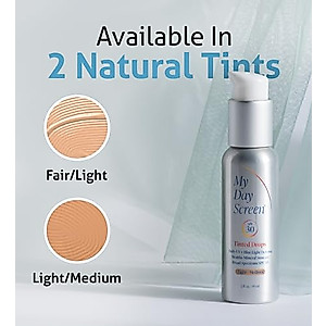 Tinted Drops - SPF 30 F/L Facial Mineral Moisturizer Sunscreen. Broad Spectrum, Vegan, Natural, and Sustainable. 2 oz