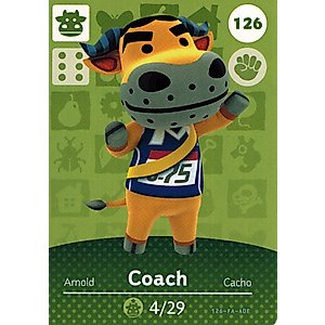Nintendo Animal Crossing Happy Home Designer Amiibo Card Coach 126/200 USA Version