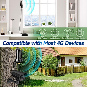 Bingfu 4G LTE Outdoor Wall Mount Waterproof Antenna SMA Male Antenna Compatible with Verizon AT&T T-Mobile Sprint 4G LTE Router Gateway Modem Cellular Trail Camera