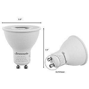 DEWENWILS 6-Pack GU10 LED Light Bulb, Dimmable 5000K Daylight GU10 Bulb Replacement for Track Lighting, 7W(50W Equivalent) LED Bulbs for Living Room, Kitchen Range Hood, Bathroom, 500LM, UL Listed