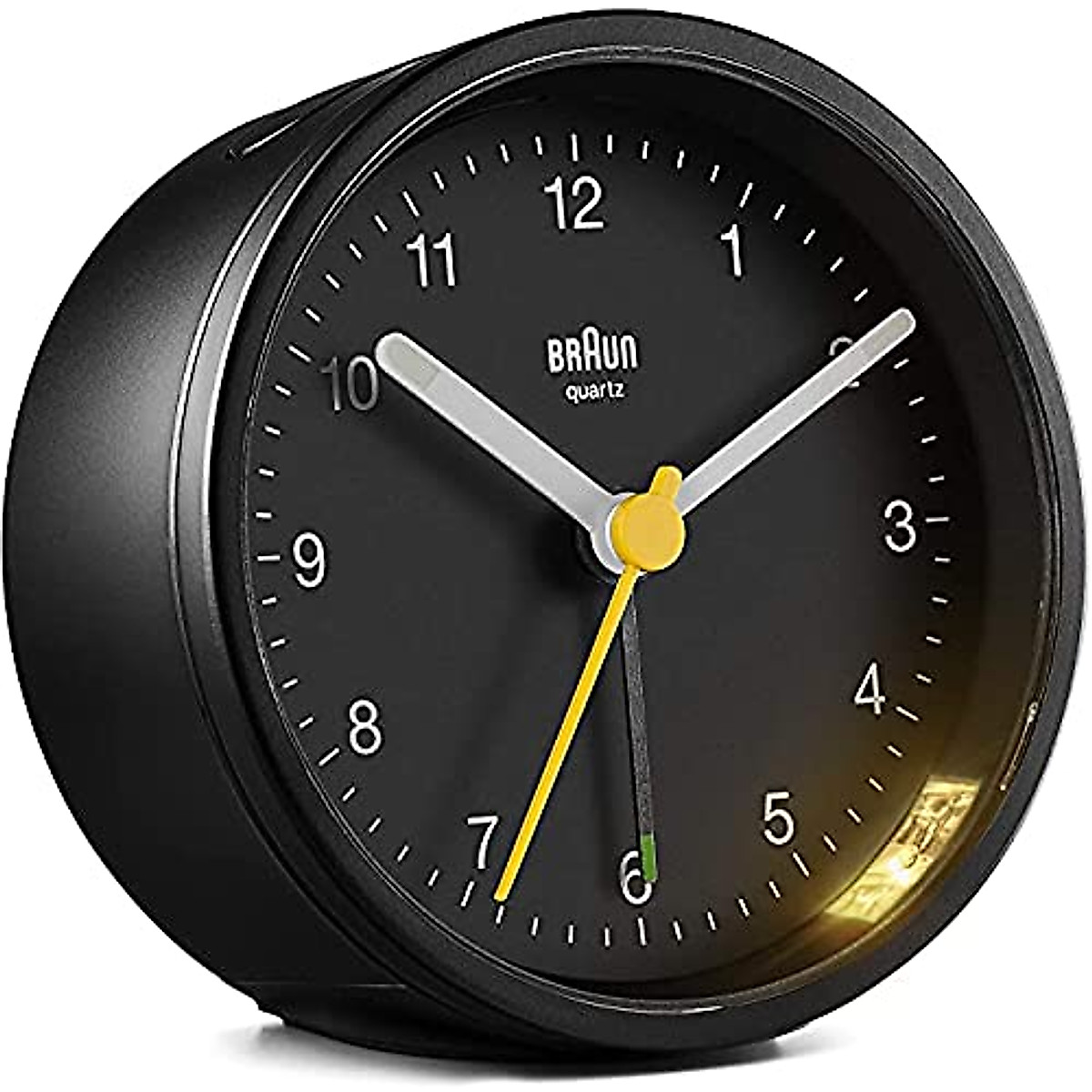 Braun Classic Mixed Black Analogue Alarm Clock Home Gift Bundle with Snooze and Light, Quiet Quartz Movement, Crescendo Beep Alarm in Black, Model BC12B, BC02XB (2 Pack)