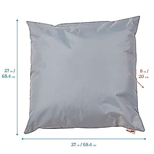 ECR4Kids Jumbo Floor Pillow, 27in, Flexible Seating, Light Grey