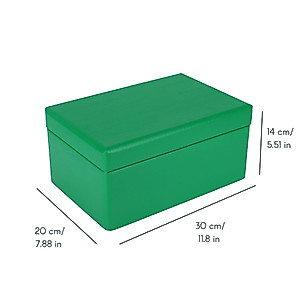 Creative Deco Large Green Wooden Box Storage with Hinged Lid | 11.8 x 7.87 x 5.51 inches (+-0.5) | Gift Box Storage | Product NOT Intended for 15 Years OR Below