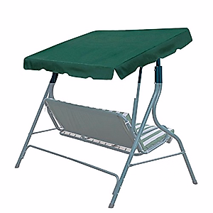 BenefitUSA Canopy Only Outdoor Patio Swing Canopy Replacement Porch Top Cover for Seat Furniture (73"x52", Green)