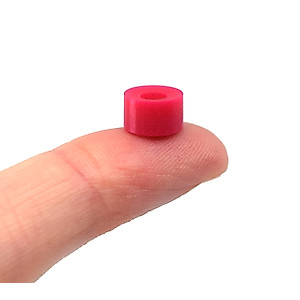 Teak Tuning Apex 71D Urethane Fingerboard Wheels - Cruiser Style, Bowl Shaped, 8.7mm Diameter - ABEC-9 Stealth Bearings - Made in The USA - Cherry Red Colorway