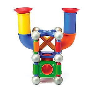 SmartMax Mega Ball Run STEM Magnetic Discovery Building and Ball Run Set Featuring Safe, Extra-Strong, Oversized Building Pieces for Ages 3+