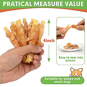 MON2SUN Rawhide Free Dog Treats, 4 Inch Chicken Wrapped Cod Fillet Dog Snacks for Small Dogs, Soft and Training Treats, 20oz (56 Count-Pack of 1)