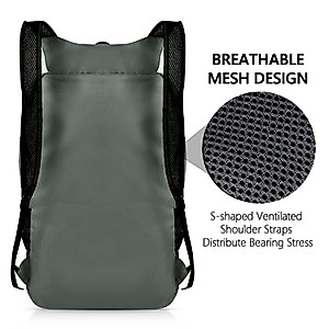 Hiking Backpack Ultra Lightweight Packable Camping Backpack Waterproof Travel Outdoor Hiking Daypack for Women Men(GREY 16L)