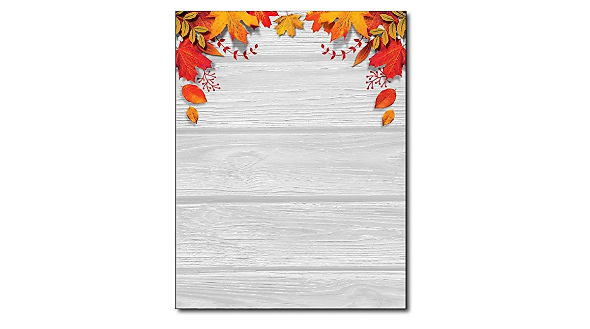 Fall Leaves Stationery Paper - Perfect for Autumn Crafts