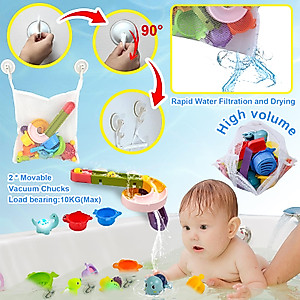 Akosuntoys Baby Bath Toys for Todders 1+ Year Old,DIY Duck Water Slide Mold Free Lighting-Up Dinosaur Toys Stacking Cups & Swimming Turtle New Born Baby Bathtub Water Toys Preschool Toddler Pool Toys