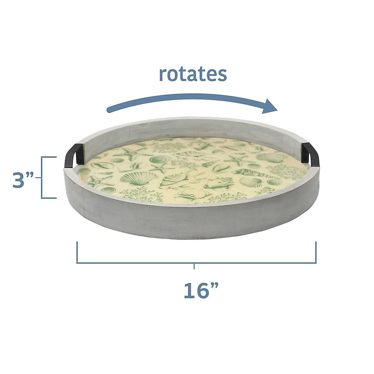 Pfaltzgraff Round Wood Lazy Susan Gabriela, Assorted