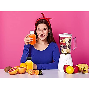 10 Pcs 5 oz Plastic Juice Bottl, Reusable Transparent Bulk Beverage Container With Black Lid, Suitable For Juice, Milk And Other Beverages