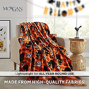 Morgan Home Fashions Velvet Plush Throw Blanket- Soft, Warm and Cozy, Lightweight for All Year Round Use 50 x 60/ 50 x 70 Inches Soft Velvet Plush in Many Styles (Autumn Owl)