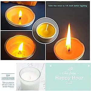 100pcs ECO Wicks for Soy Candles, 6 inch Pre-Waxed Candle Wick for Candle Making,Thick Candle Wick with Base