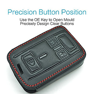 MECHCOS Compatible with fit for Chevy GMC Silverado Colorado Sierra M3N-32337100, 13577771 3 Buttons Leather Keyless Entry Remote Control Key Fob Cover Pouch Bag Jacket Case Protector Shell