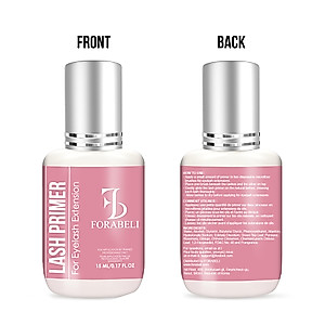 Forabeli Lash Primer 15ml - Boosts Adhesion, Improves Bond Retention, Ideal for Individual and Natural Lashes, Semi-Permanent Eyelash Extension Supplies
