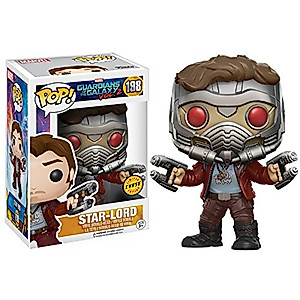 Funko Pop Marvel: Guardians of the Galaxy Vol. 2 - Star Lord Chase Variant Limited Edition Vinyl Figure (Bundled with Pop Box Protector Case)