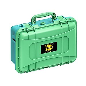 DEVASO Carrying Case for Nintendo Switch Travel Case, Professional Deluxe Waterproof Case Soft Lining Hard Case for Nintendo Switch OLED Model Console, Controller and Other Accessories (Green&Blue)
