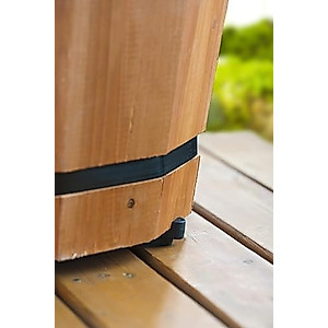 Bosmere Pot Toes, Plant Pot Risers for Indoor and Outdoor, Prevent Stains and Rotting on Wood, Cement, and Tile - Black (Pack of 12)