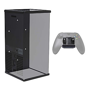 HIDEit Mounts for Xbox Series X and Controller, Steel Mount for Series X and Xbox Controller, Pro Bundle Wall Mount Kit for Xbox Series X and Rubber Dipped Controller Holder, British Registered Design