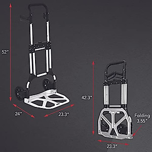 Olympia Tools 440 Lb Folding Hand Truck and Dolly with Telescoping Handle for Moving