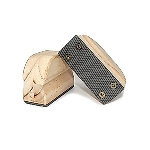Mini Farrier Rasp with Wooden Handle Fine Tooth, Micro Equine Hoof Rasp File with Wood Handle,Save Edge Farrier Hoof Rasp for Foals, Horse, Goats,Hogs Trimming (Fine Tooth)