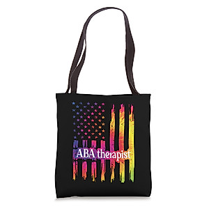 ABA Therapist US Flag Applied Behavior Analysis Tote Bag